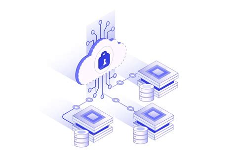 Premium Vector Secure Cloud Backup Service Isometric Illustration