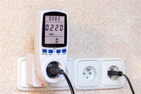 Wattmeter For Measuring Electricity Costs Connected To The Outlet