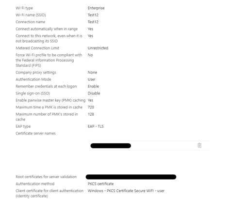 Intune Enterprise Wi Fi Profile For Windows Clients Stuck On Pending