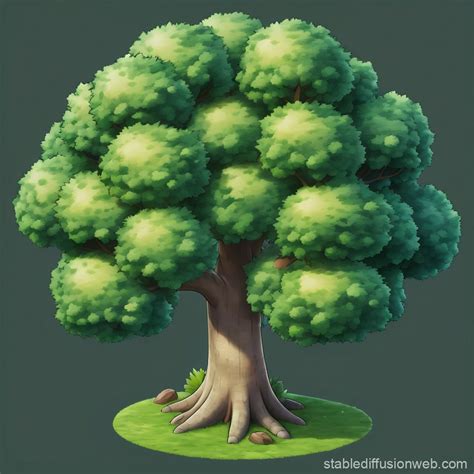 D Pokémon Style Tree Stable Diffusion Online