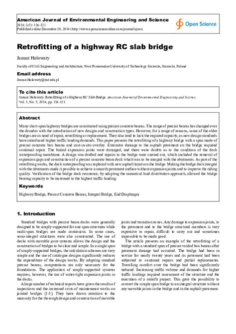 Pdf Retrofitting Of A Highway Rc Slab Bridge