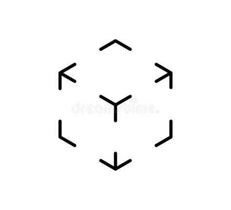 Isometric Cube Line Icon 3d Box Augmented Reality Icon Concept Ar Symbol Black Block Symbol