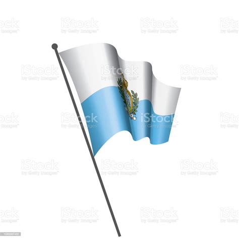 샌 마 리노 플래그 흰색 배경 벡터 일러스트 레이 션 0명에 대한 스톡 벡터 아트 및 기타 이미지 0명 3차원 형태 국기 Istock