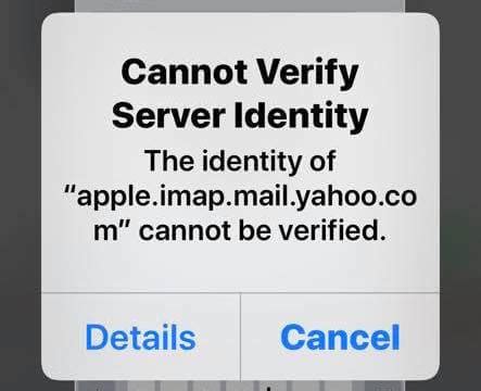 How To Fix Cannot Verify Server Identity Error On IPhone IPad