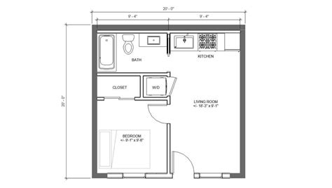 Modern Garage Adu 1 Bed 1 Bath 20x20 400 Sf Affordable Custom