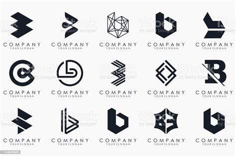 창조적 인 편지 B 로고 아이콘 세트입니다 고급스럽고 우아하고 단순한 비즈니스를위한 디자인 3에 대한 스톡 벡터 아트 및 기타 이미지 Istock