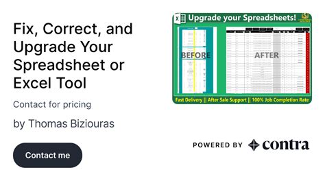 Fix Correct And Upgrade Your Spreadsheet Or Excel Tool By Thomas
