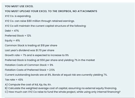 Solved You Must Use Excel You Must Upload Your Excel To The