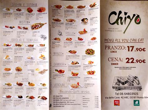 Formula All You Can Eat Roma Chiyò Sushi Restaurant