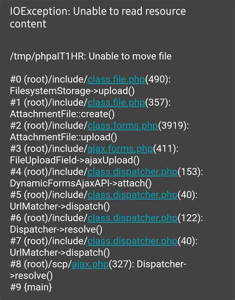 ioexception unable to read resource content osticket forum