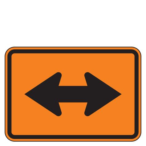 Double Arrow Auxiliary Route Marker Signs For Temporary Traffic Control