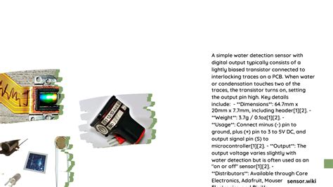 Simple Water Detection Sensor With Digital Output Comprehensive Technical Guide Sensor Wiki