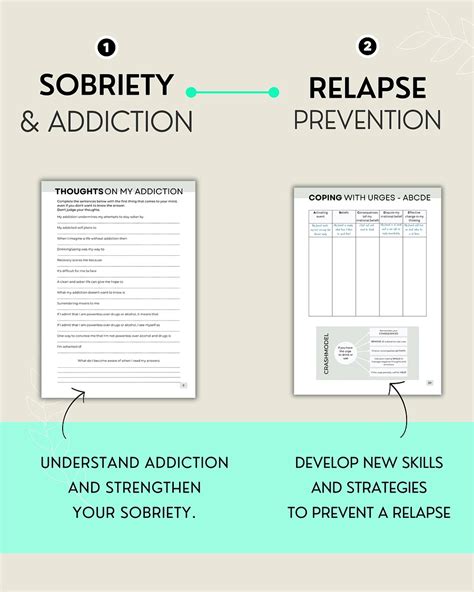 Addiction Recovery Worksheets For Counselor Or Self Help