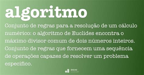 Algoritmo Dicio Dicionário Online De Português