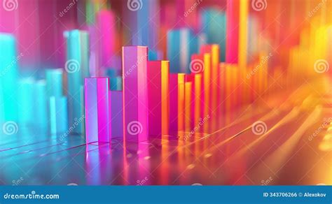 Manual Graphic Design Using Bar Charts To Display Numerical Data Generative Ai Stock