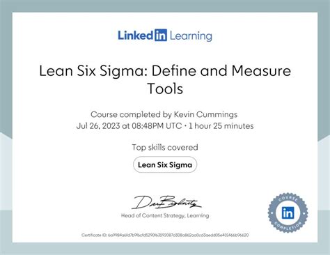 Kevin Cummings On Linkedin Certificate Of Completion