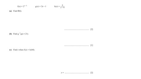 Functions Past Paper Questions For Igcse Cambridge 0580 Revise Right Now