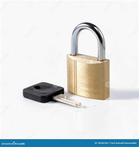 Padlock And Key Stock Photo Image Of Control Silver 18536100