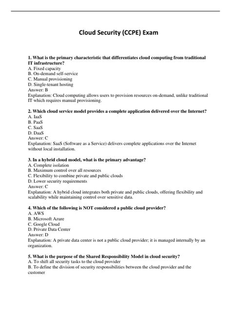 Cloud Security Ccpe Exam Computers Stuvia Us