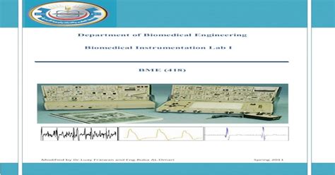 Biomedical Instrumentation Lab 1