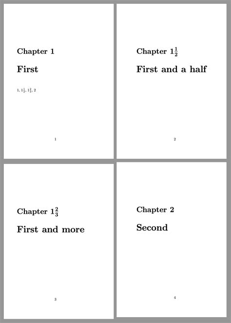 Numbering Non Integer Chapters TeX LaTeX Stack Exchange