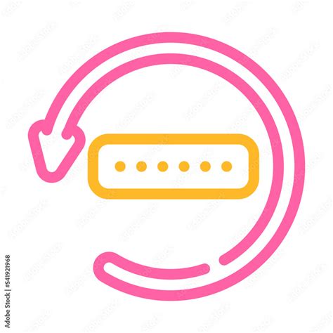 Reset Password Color Icon Vector Reset Password Sign Isolated Symbol Illustration Stock Vector