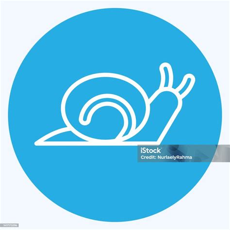 아이콘 달팽이 정원 기호에 적합합니다 파란 눈 스타일 편집 가능한 간단한 디자인 디자인 템플릿 벡터 간단한 그림 나선형에 대한