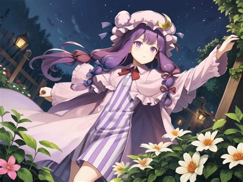 Patchouli Knowledge Touhou Generated By Flowers I Using Koji Aibooru