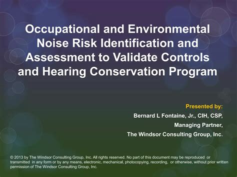Occupational And Environmental Noise Risk Identification And Controls Pptx
