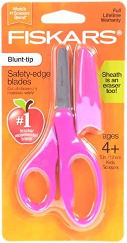 Amazon Com Fiskars Scissors Blunt Tip Safety Edge Blades W Sheath Hot Pink