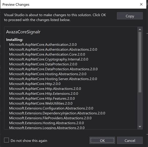 support core 3 nuget says it needs to install lots of 2 0 dependencies