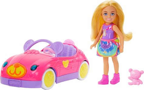 Barbie Chelsea Doll And Toy Car Set With Bear Themed