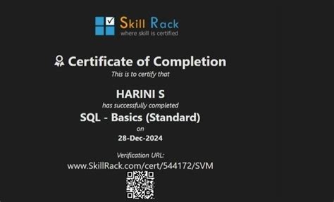 Learningneverstops Sql Certification Professionalgrowth Harini Saravanan