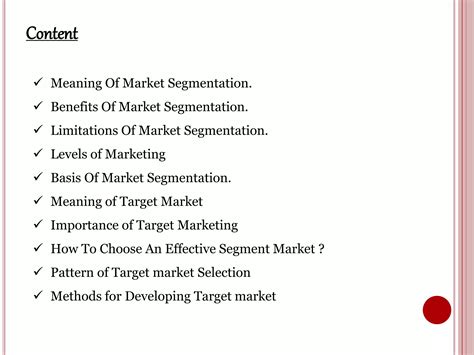 Market Segmentation Targeting And Positioning Pptx