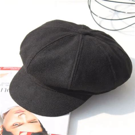 Kpop черно розовая Дженни Осенняя теплая черная замшевая шапка женская кавайная шапка женская