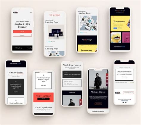 Portfolio Website Design For Mobile In 2024 Portfolio Website Design Landing Page Design