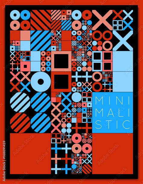 Subdivided Grid System With Symbols Randomly Sized Objects With Fixed Space Between Futuristic