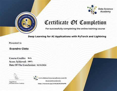 Gostaria De Compartilhar Que Recebi Uma Nova Certificação Deep