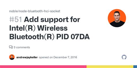 Add Support For Intel R Wireless Bluetooth R PID DA Issue Noble Node Bluetooth Hci