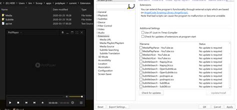Potplayer Symlinked Persisting Extension Folder Spelled Wrong · Issue 3764 · Scoopinstaller