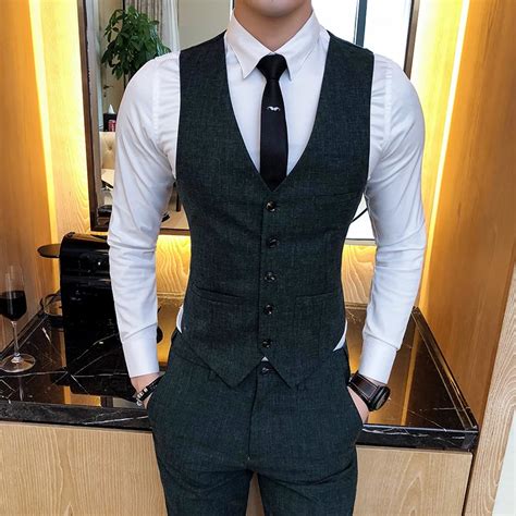 Business Vest Waistcoat Men Slim Fit Mens Vest Fashion Casual Vests Men S 4xl In Vests From Men