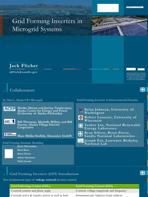 1 Grid Forming Inverters In Microgrid System Sandia Pdf