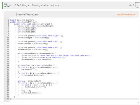 324 Program Drawing A Half Arrow Java This