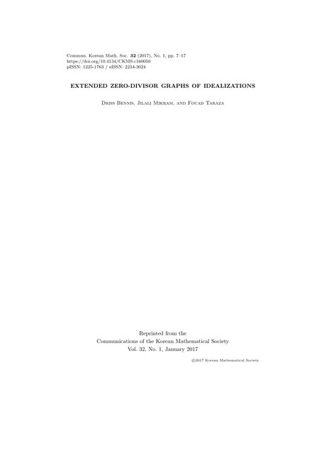 pdf extended zero divisor graphs of idealizations