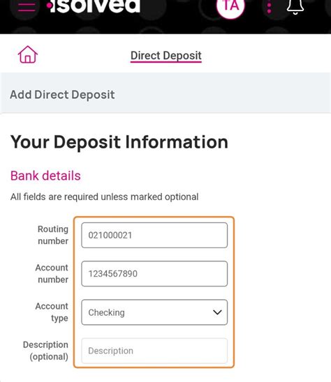 How To Add A Bank Account For Direct Deposit In The Isolved App