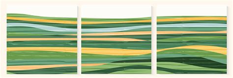 농업 디자인 또는 에코 패턴에 대한 추상 녹색 사각형 소셜 미디어 게시물 생태 정원 농장 자연 벡터 배경 현대 콜라주 구성