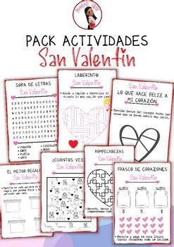 Pack De Actividades San Valentín By Miss Gerii Tpt