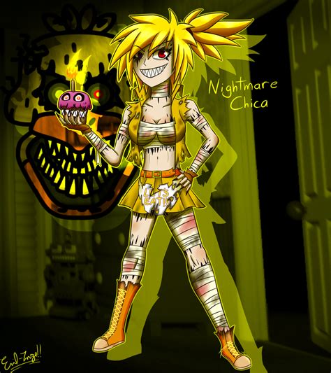 Nightmare Chica Human Version By Emil Inze On Deviantart