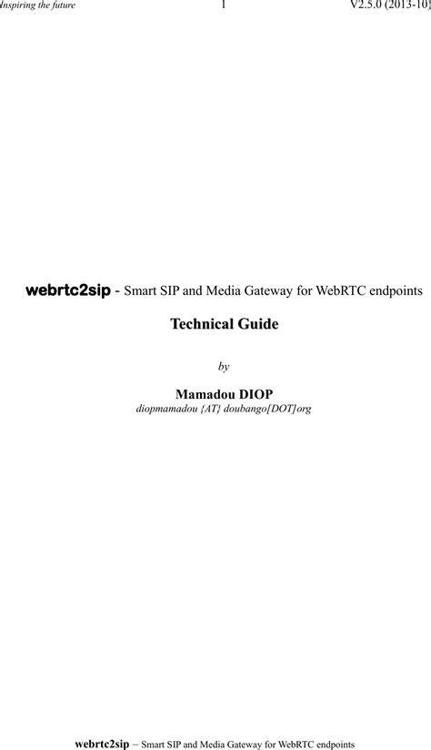 Webrtc2sip Technical Guide 1 0
