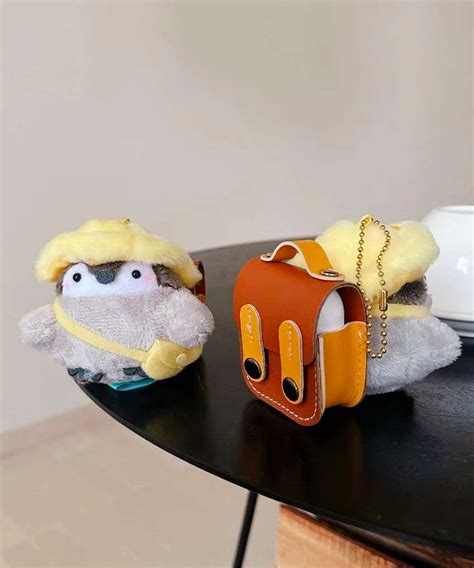 모이몰 에어팟4세대 에어팟 프로 프로2 가죽 가방 이어폰 커버 펭귄 털 키링 귀여운 인형 캐릭터 디자인 Airpods4 Airpods Pro Pro2 에어팟4 케이스